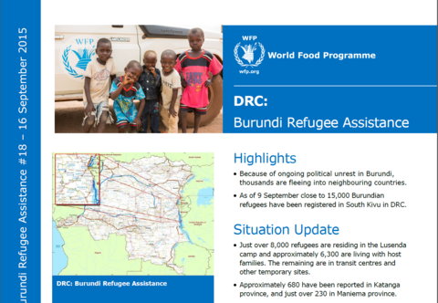 WFP DRC Burundi Refugee Assistance Situation Report #18, 16 September ...