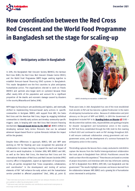 How coordination between the Red Cross Red Crescent and the World Food ...