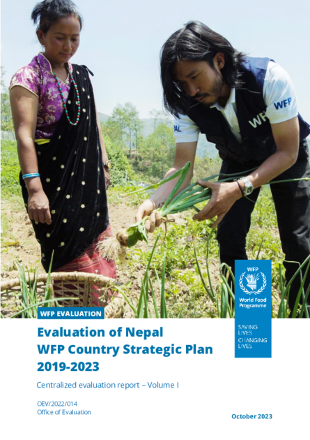 Evaluation of Nepal WFP Country Strategic Plan 2019-2023 | World Food ...