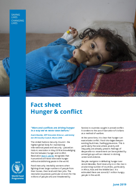 2019 - Hunger and Conflict factsheet | World Food Programme