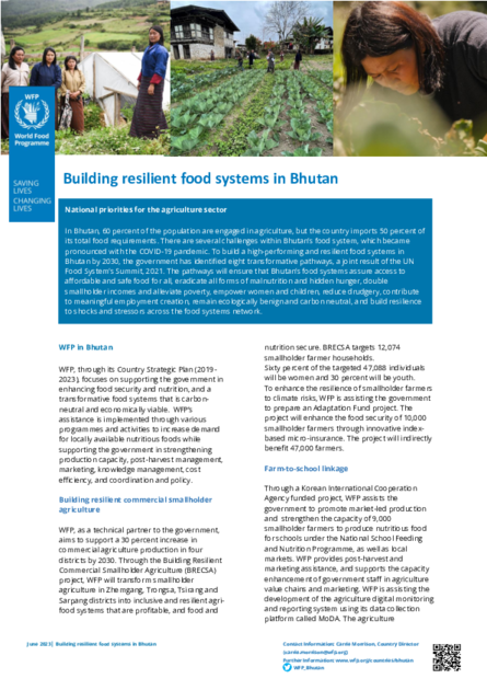 Building resilient food systems in Bhutan | World Food Programme